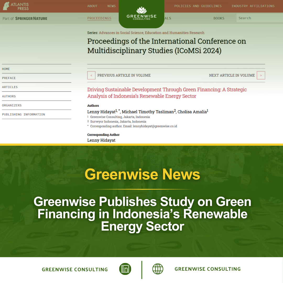 Greenwise Publishes Study on Green Financing in Indonesia’s Renewable ...